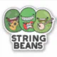 String Beans Funny Vegetable Pun Sticker | Zazzle