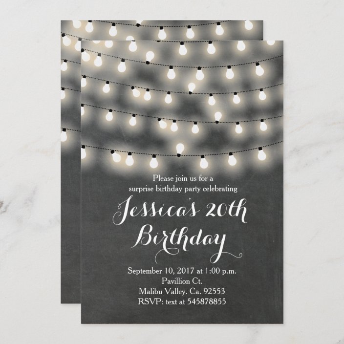 String light birthday invitation | Zazzle.com