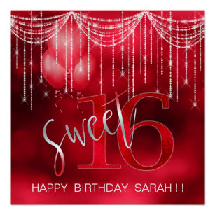 Sweet 16 Posters & Prints | Zazzle