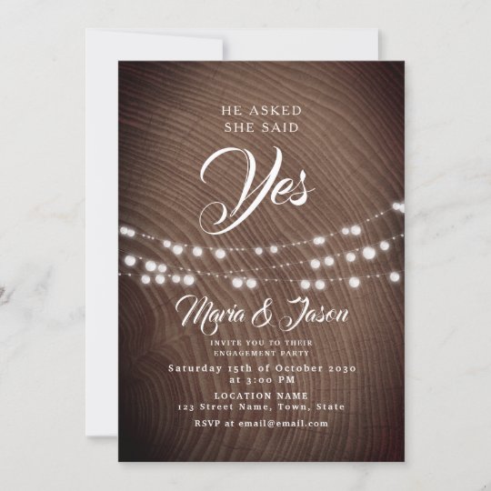 String Lights Engagement Party Invitation | Zazzle.com