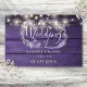 String Lights Floral Rustic Purple Wood Wedding Guest Book | Zazzle