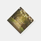 String Lights Moss Trees Paths Wedding Napkins | Zazzle