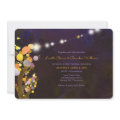String Lights Purple Love Trees Wedding Invitation | Zazzle