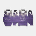 String Lights Purple Rustic Wood Script Wedding Favor Boxes | Zazzle