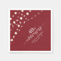 String Lights | Ruby Red 40th Wedding Anniversary Napkins | Zazzle