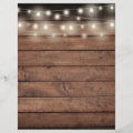 String Lights Rustic Wedding Schedule Timeline | Zazzle