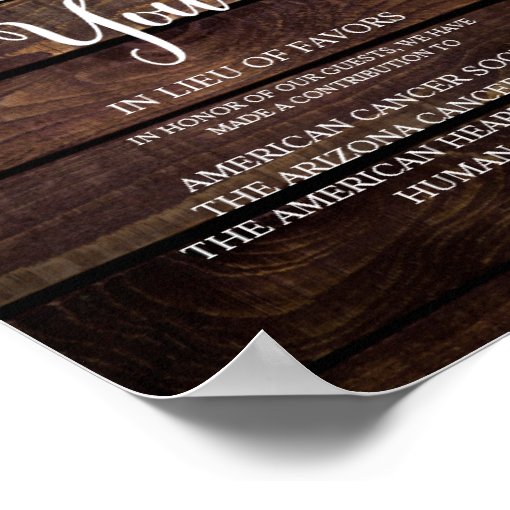 String Lights, Wedding Donation, Contribution Poster | Zazzle