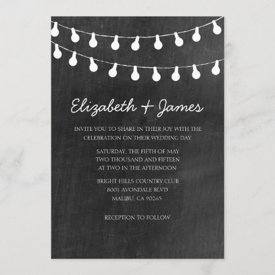 String Lights Wedding Invitations | Zazzle.com