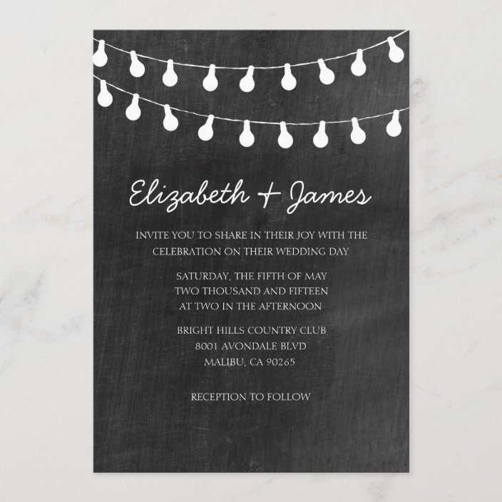 String Lights Wedding Invitations | Zazzle.com