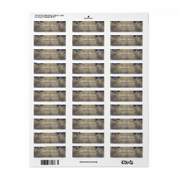 String Lights Wood Rustic Wedding Label | Zazzle