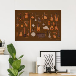 String Musical Instruments Poster | Zazzle