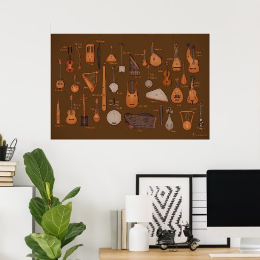 String Musical Instruments Poster | Zazzle