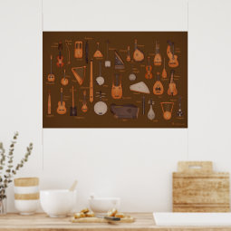 String Musical Instruments Poster | Zazzle