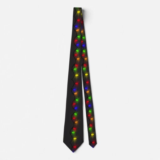 String of Christmas lights Neck Tie | Zazzle