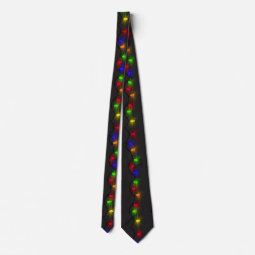 String of Christmas lights Neck Tie | Zazzle
