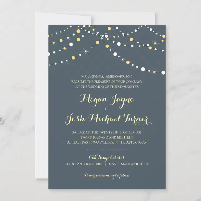 String of Lights | Wedding Invitation | Zazzle