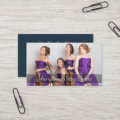 String Quartet Photo Template Musician Navy Blue Business Card | Zazzle