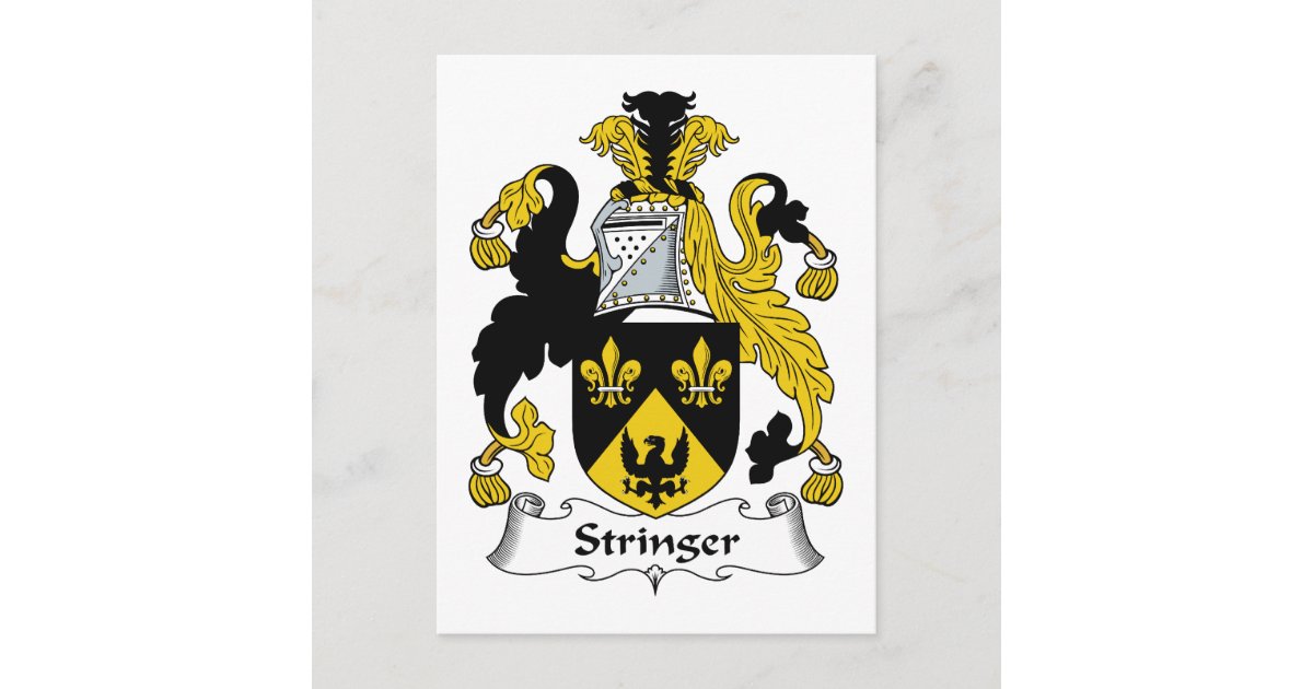Stringer Family Crest Postcard | Zazzle