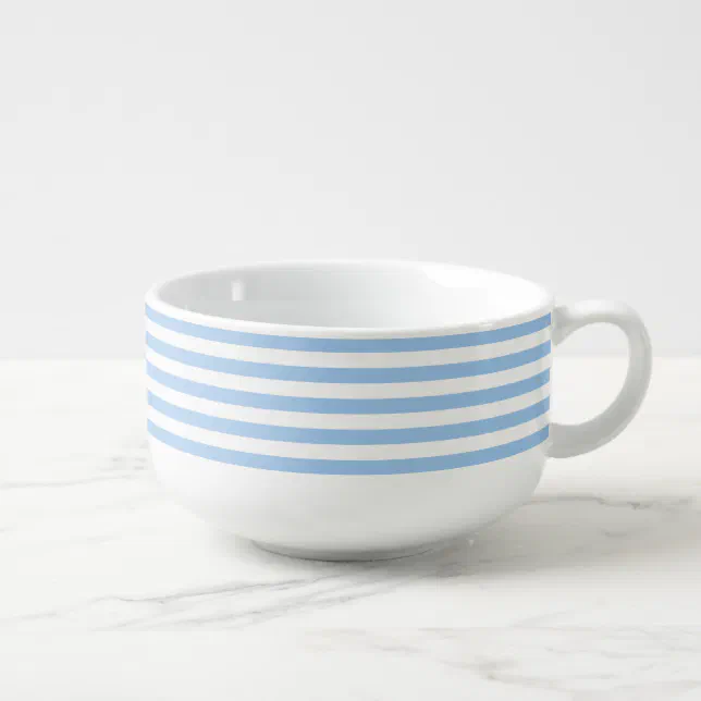 Striped Baby Blue Eyes Soup Mug | Zazzle