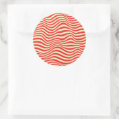 Striped background classic round sticker | Zazzle