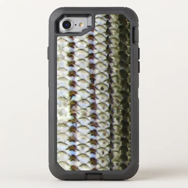 Striped Bass Fish Skin Print Otterbox iPhone Case | Zazzle