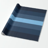 Striped Blue Wrapping Paper | Zazzle