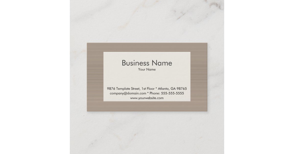 Striped Business Card Template | Zazzle