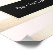 Striped FAUX Gold Foil and Pink Do Not Disturb Poster | Zazzle