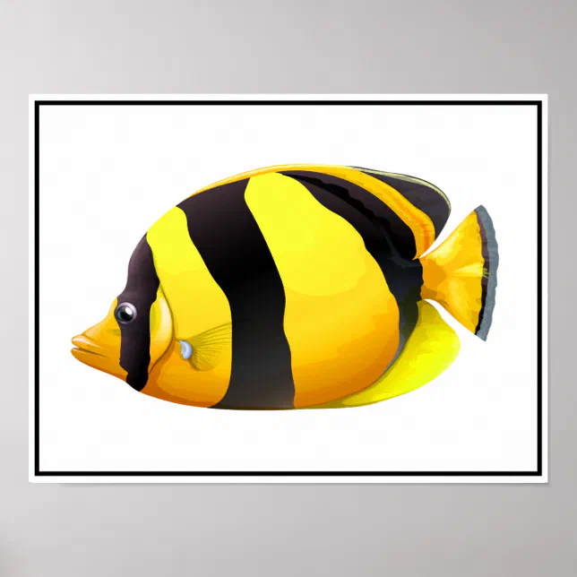 Striped Fish Poster | Zazzle