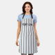 Striped Gray Uff Da All-Over Print Apron | Zazzle