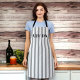 Striped Gray Uff Da All-Over Print Apron | Zazzle
