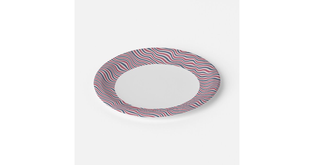 Striped pattern 2 paper plates | Zazzle
