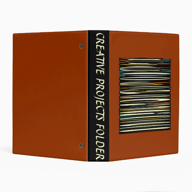 Striped Pattern Creative Projects Text Art Binders | Zazzle