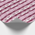 Striped pattern with roses wrapping paper | Zazzle