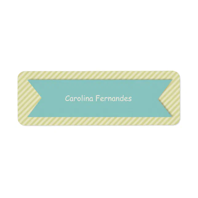 Striped Personalized Name Tag Labels | Zazzle