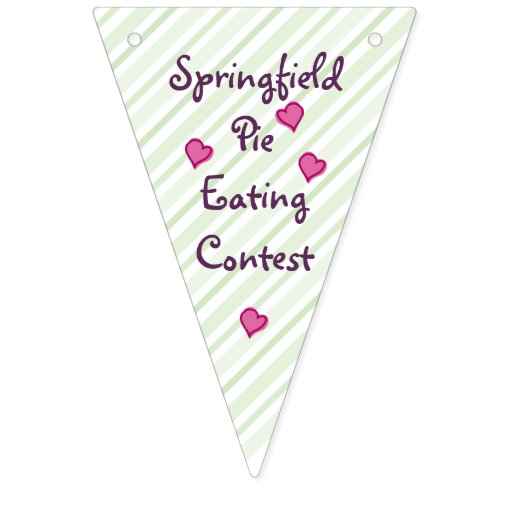 Striped Pie Eating Contest Bunting Flags | Zazzle