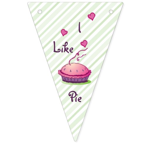Striped Pie Eating Contest Bunting Flags | Zazzle