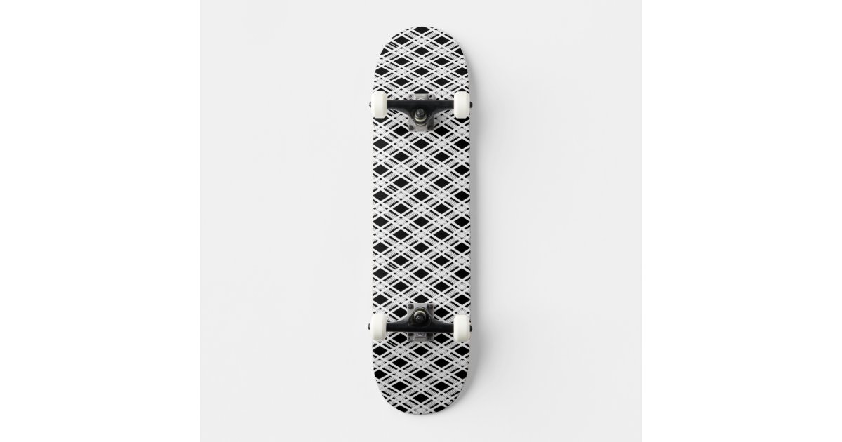 Striped Plaid Pattern Skateboard | Zazzle