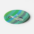 Striped Retro Scooter Party Paper Plates | Zazzle