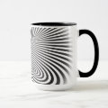 Striped torus. Optical illusion of endless motion Mug | Zazzle