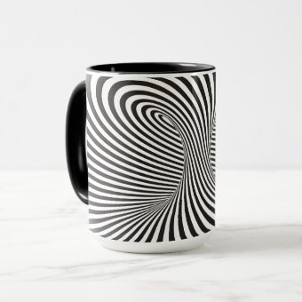 Striped torus. Optical illusion of endless motion Mug | Zazzle