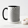 Striped torus. Optical illusion of endless motion Mug | Zazzle