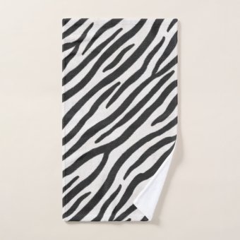 Striped Zebra Fur Realistic Exotic Animal Print Bath Towel Set | Zazzle