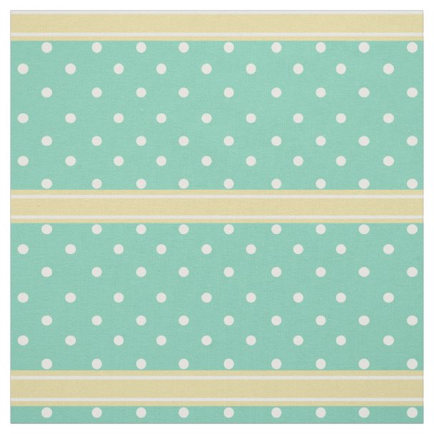 Polka Dot Stripe Pattern Fabric | Zazzle