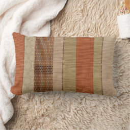 Stripes Earth Tones Throw Pillow | Zazzle