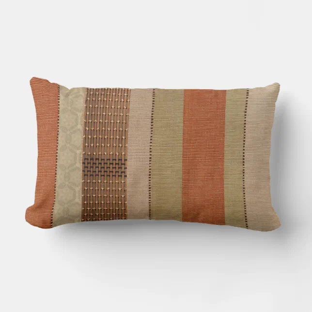 Stripes Earth Tones Throw Pillow | Zazzle