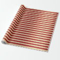 Stripes Lines Red White Saint Tropes Minimal Wrapping Paper | Zazzle
