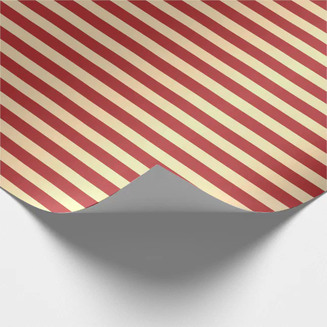 Stripes Lines Red White Saint Tropes Minimal Wrapping Paper | Zazzle