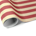 Stripes Lines Red White Saint Tropes Minimal Wrapping Paper | Zazzle
