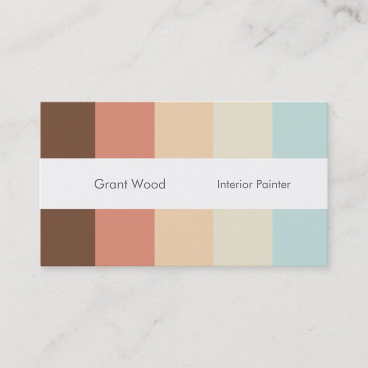 Stripes Palette Business Card | Zazzle